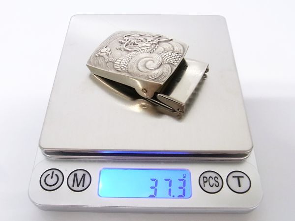 Yahoo!オークション - 1円 SV900 シルバー900 ベルトバックル 龍 ドラ...
