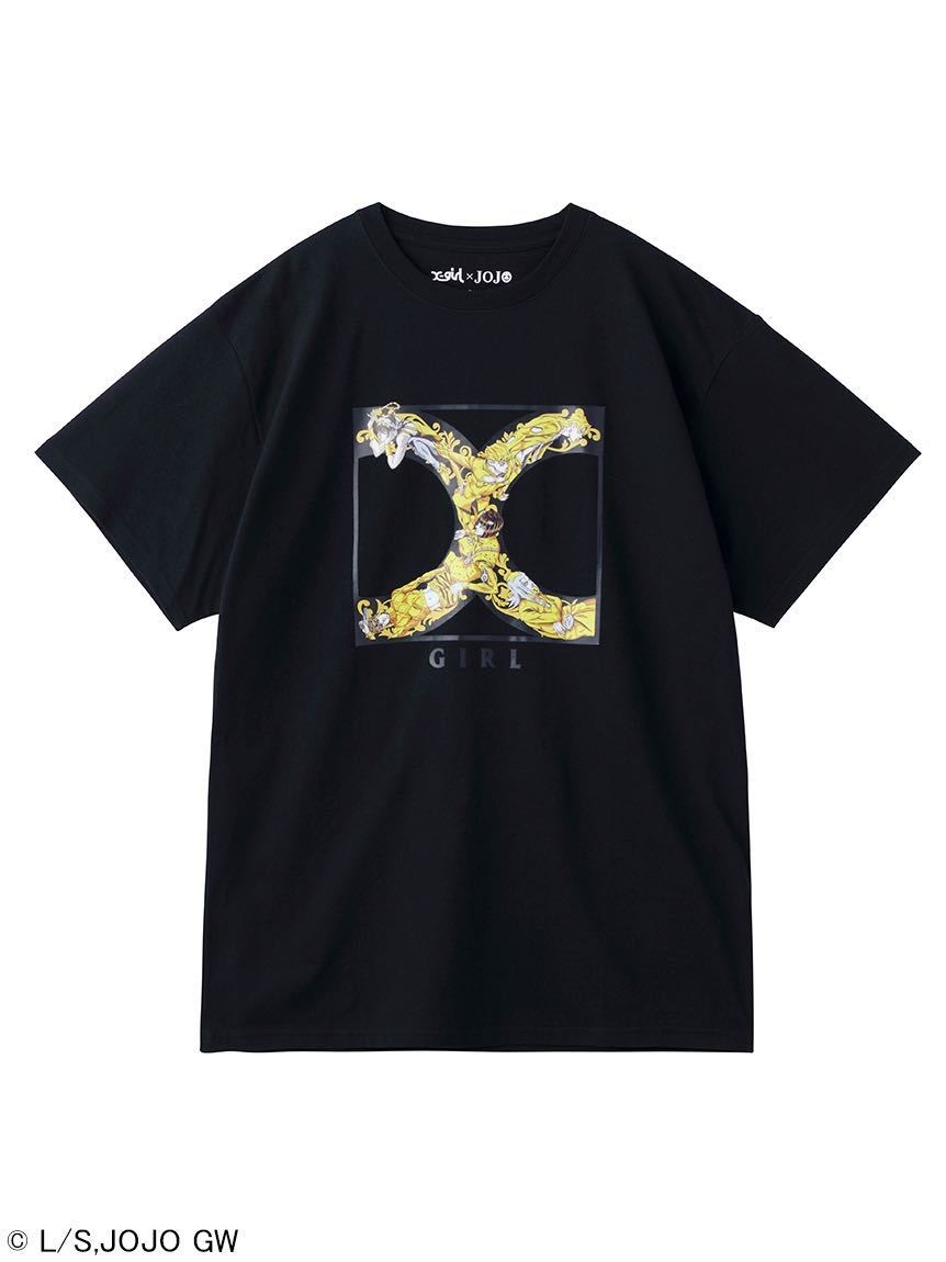 Lサイズ X Girl エックスガール X Girl X Jojo Golden Box Logo S S Tee Tシャツ 黒 Lサイズ