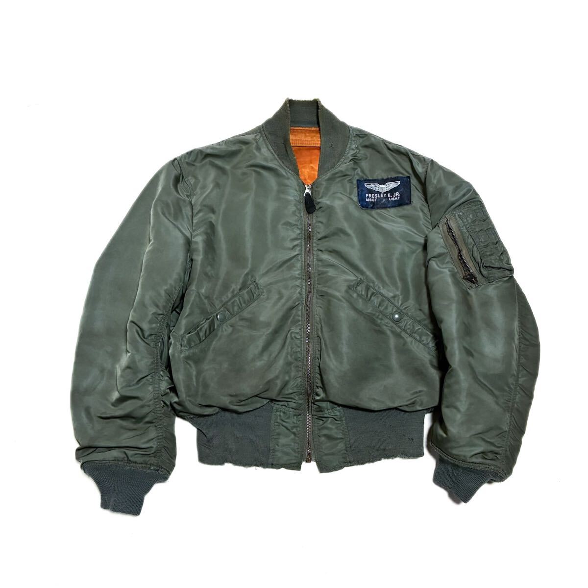 Yahoo!オークション - 60s 米軍 L-2B フライトジャケット M ライトゾー...