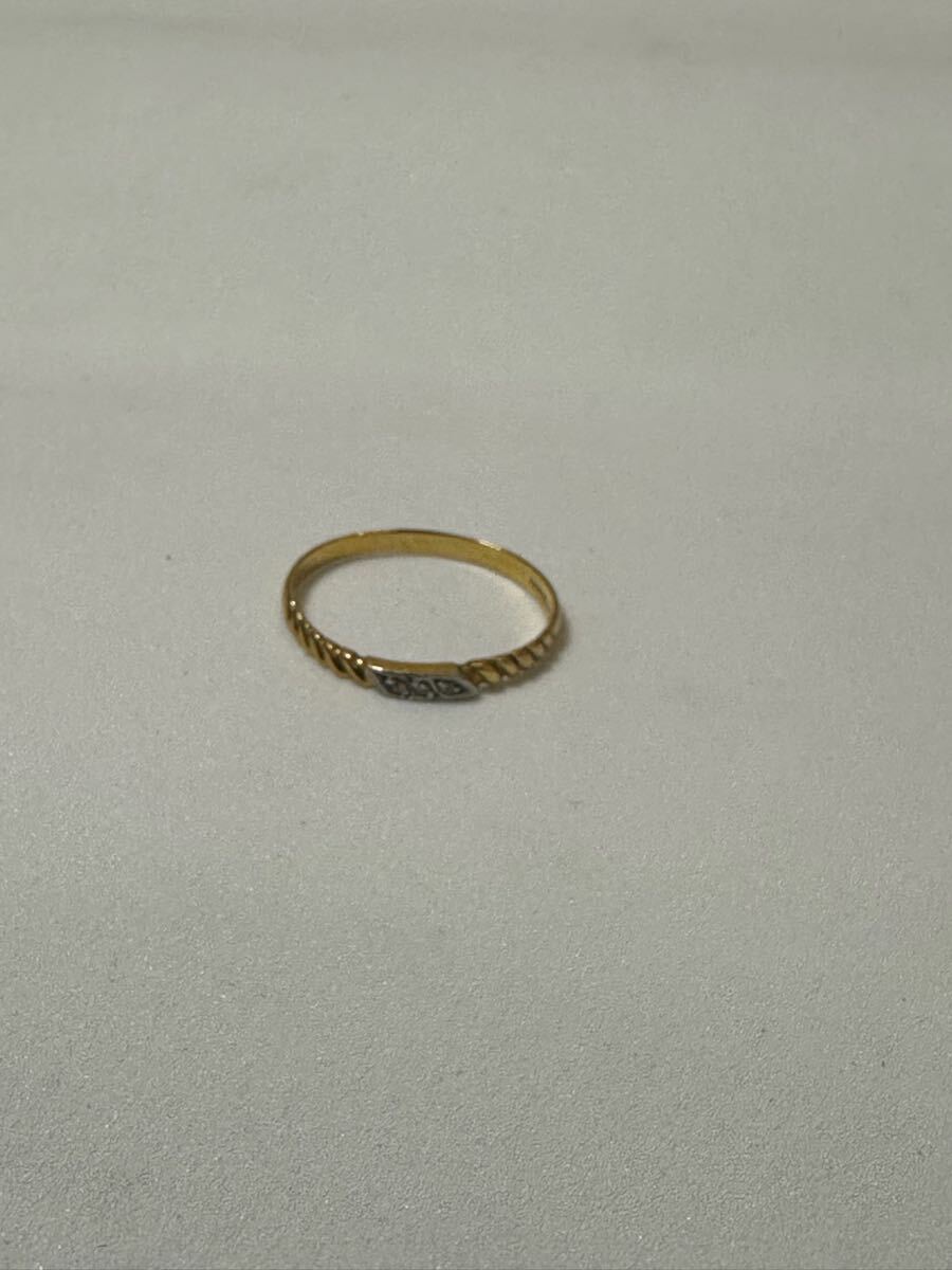 Yahoo!オークション - 指輪 金 リング アクセサリー K18 -pt900 [1.34g...