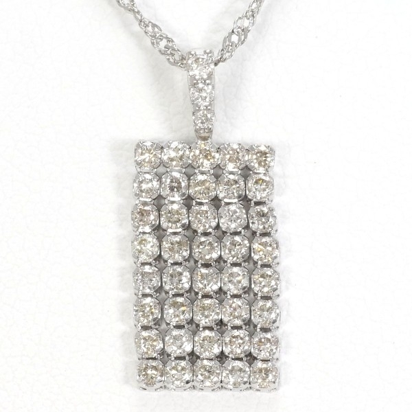 PT900 PT850 ネックレス ダイヤ 0.50 総重量約2.5g 約40cm 中古 美品 送料無料☆0202