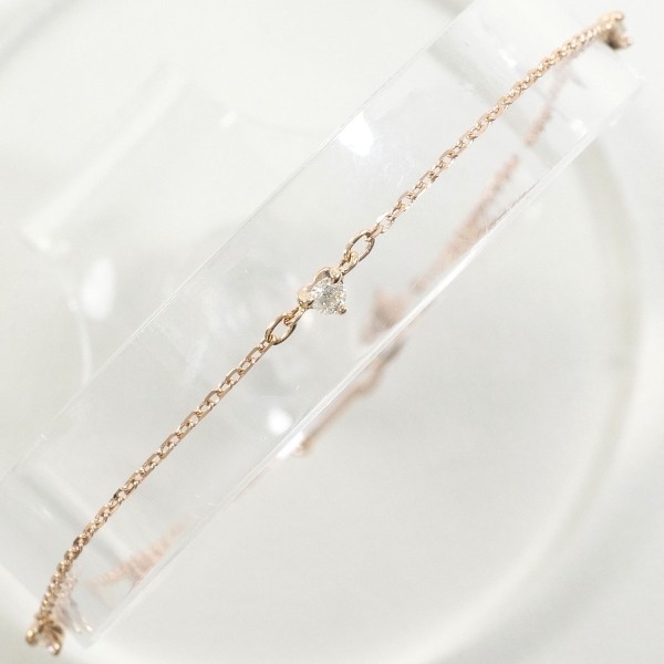 Yahoo!オークション - 4℃ K10PG ブレスレット ダイヤ 総重量約0.6g 約...