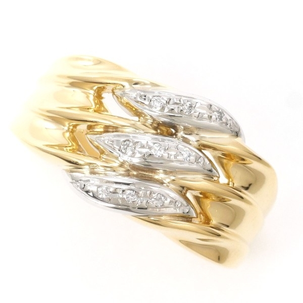 Yahoo!オークション - PT900 K18YGPG リング 指輪 15.5号 ダイヤ 0.50 ...