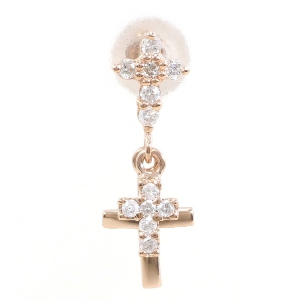 Yahoo!オークション - K10PG ピアス（片耳） ダイヤ 0.09 総重量約0.2g...