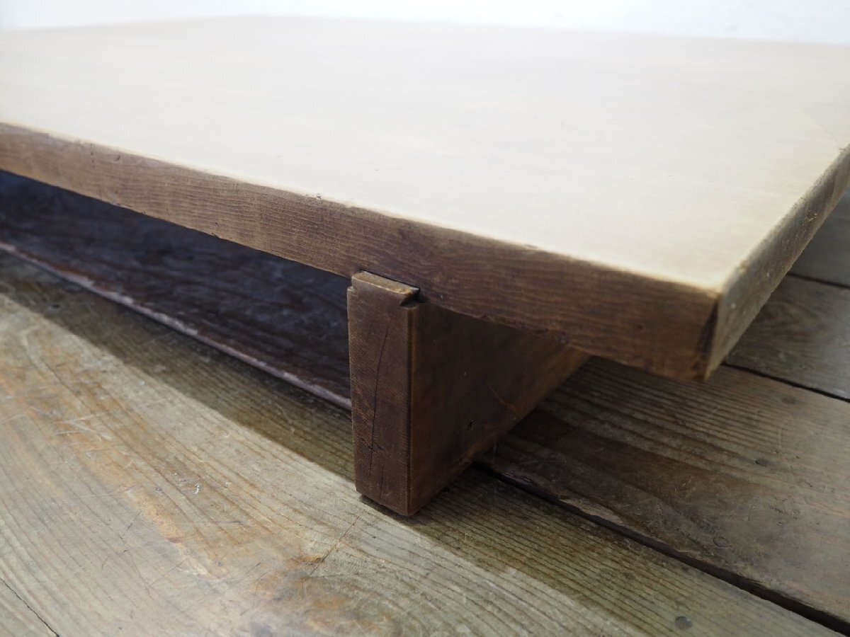 Yahoo!オークション - タU0668 天板W121cm×D90cm レトロな古い木製ロ...