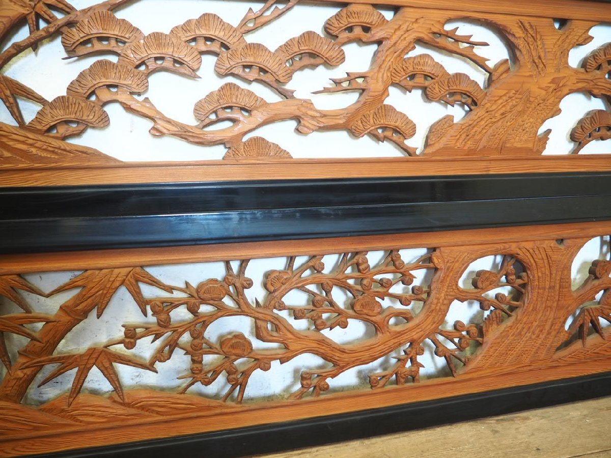 Yahoo!オークション - タL0662 【H37 5cm×W171cm】×2枚 木彫りデザイ...