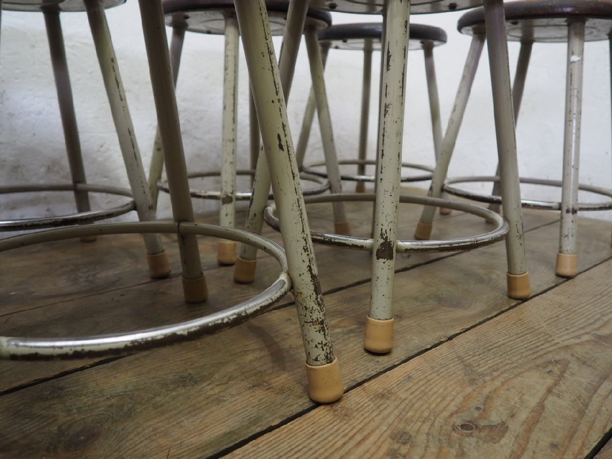 Yahoo!オークション - タT0057 ⑫4脚セット ビンテージ レトロな古い鉄...