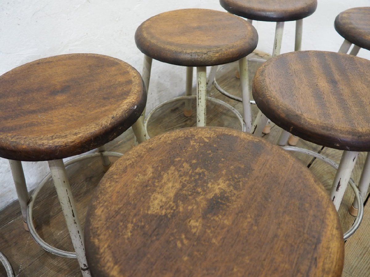 Yahoo!オークション - タT0057 ⑫4脚セット ビンテージ レトロな古い鉄...