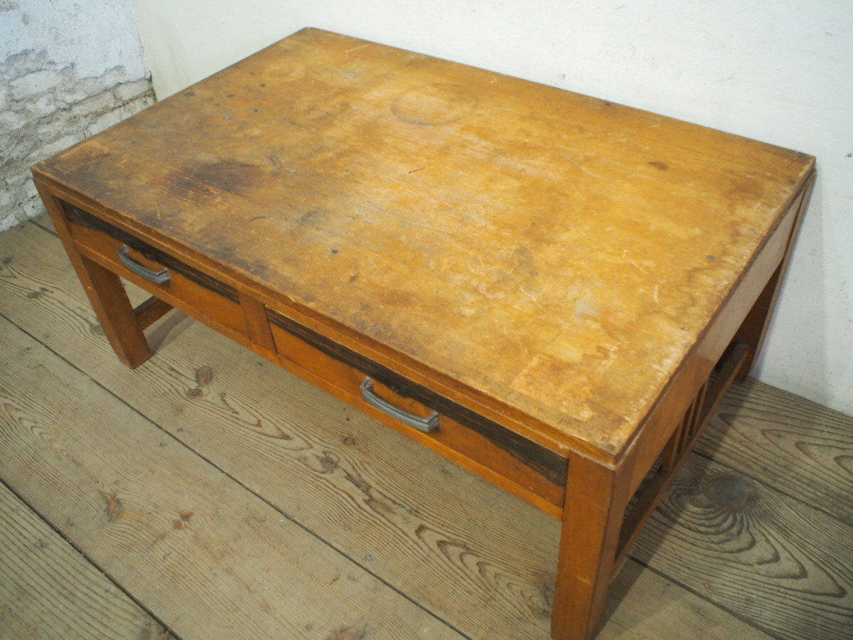 Yahoo!オークション - タA0859 天板W84 5cm×D53 5cm レトロな味わいの...