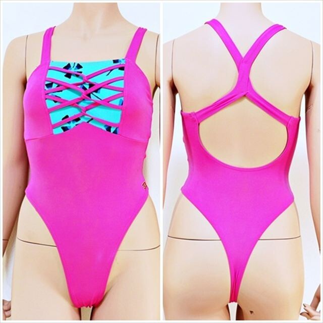 Yahoo!オークション - BE4-E59 //胸元レースアップ風/超絶SEXY スーパ...