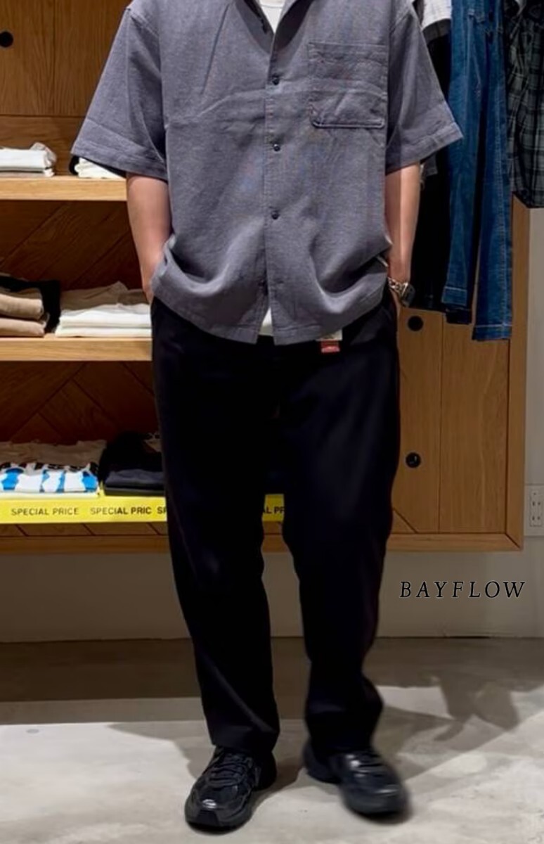 Yahoo!オークション - BAYFLOW Mサイズ リネン セミワイド イージーパ...