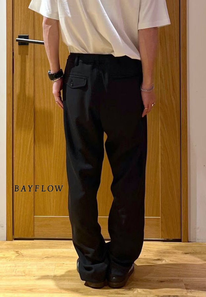 Yahoo!オークション - BAYFLOW Mサイズ リネン セミワイド イージーパ...