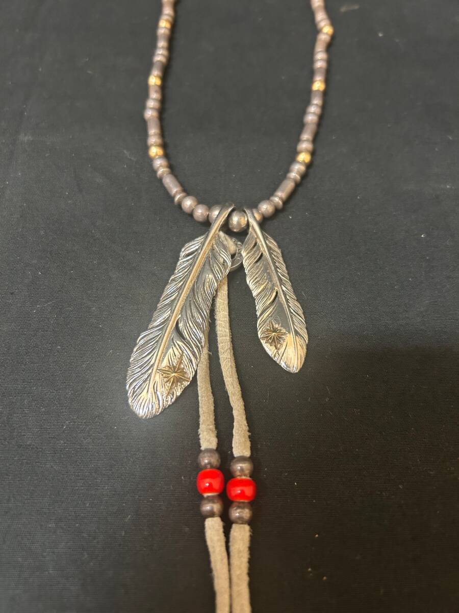 Yahoo!オークション - SAAD サード フェザートップ ネックレス Silver9...