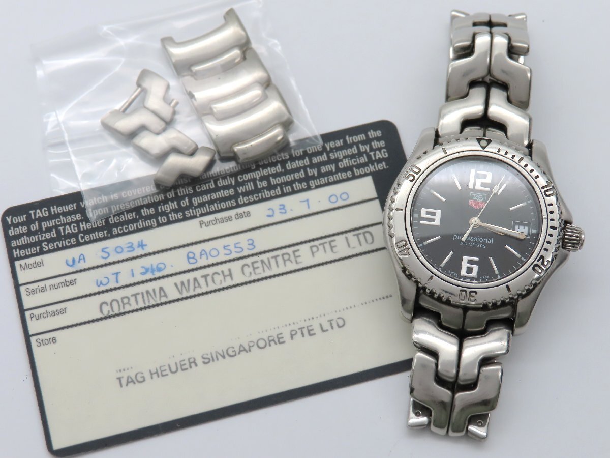 Yahoo!オークション - 1円 タグホイヤー WT1.210 SS ブラック文字盤 ボ...