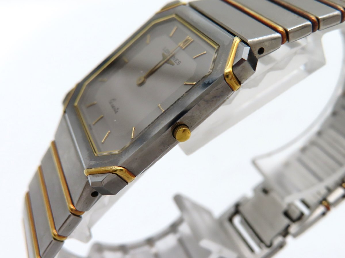 Yahoo!オークション - 1円 ロンジン 3482 SS/YG シルバー文字盤 レディ...