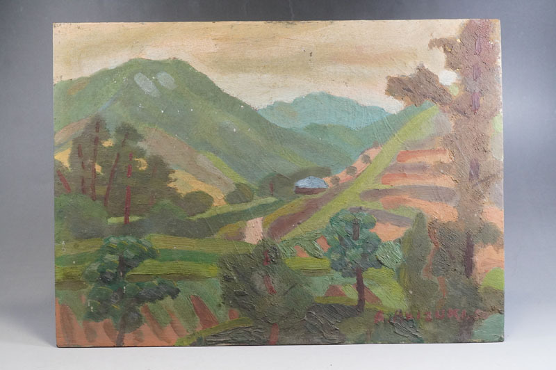 Yahoo!オークション - 1円~【G88】真作保証 穐月明 油彩 F4号 風景画 ...