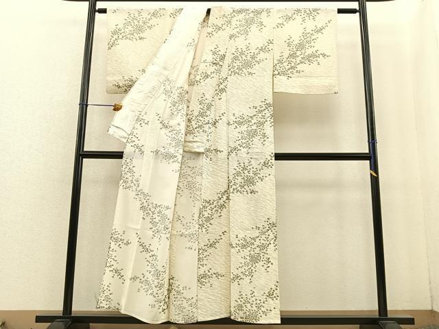 Yahoo!オークション - 平和屋着物 夏物 小紋 絽 枝楓文 正絹 逸品 BAAS...