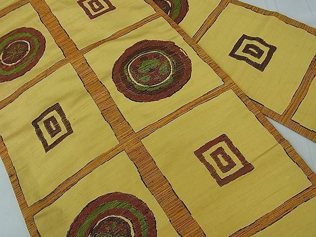 Yahoo!オークション - 平和屋着物 九寸名古屋帯 紬地 吉祥文 逸品 th27...