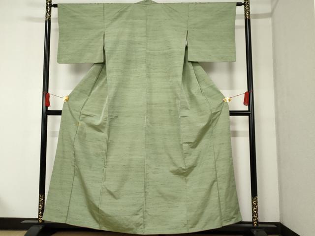 Yahoo!オークション - 平和屋着物 訪問着 紬地 扇面花文 正絹 逸品 AAA...