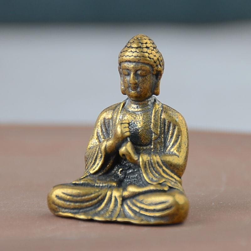 Yahoo!オークション - 【A1065】旧家収蔵 中国古玩 如来仏銅製小仏像置...