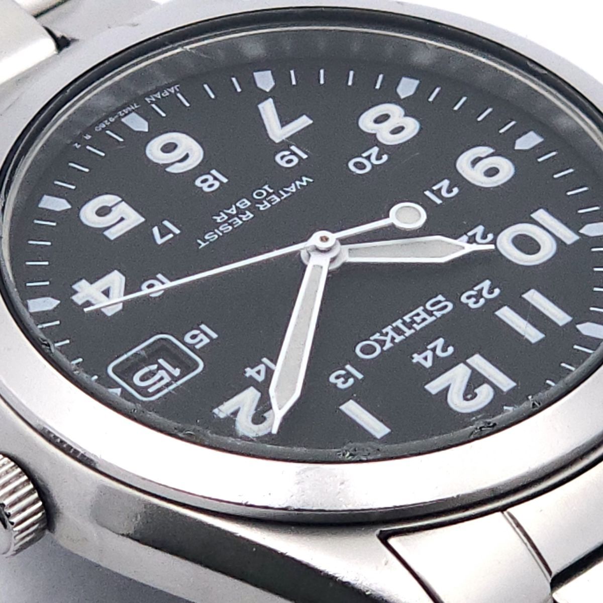 Yahoo!オークション - 1円 SEIKO セイコー 7N42-8260 QZ 動作品 黒 KN0...