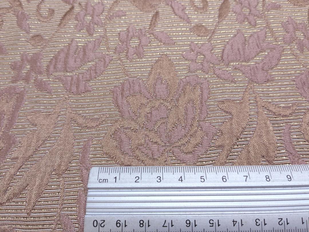 Yahoo!オークション - ピンクゴールド花柄膨れジャガード No.3871