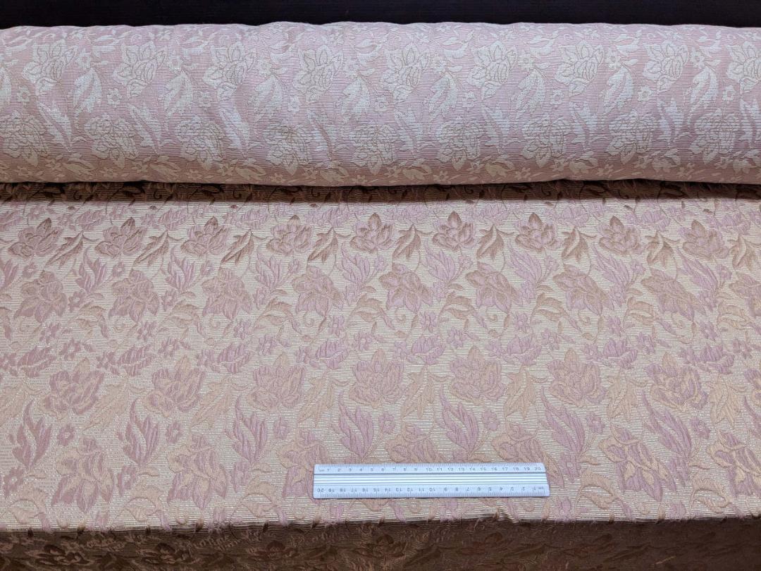 Yahoo!オークション - ピンクゴールド花柄膨れジャガード No.3871