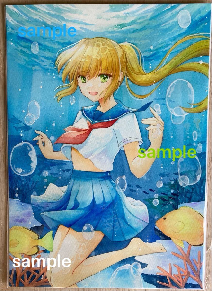 Yahoo!オークション - 手描きイラスト オリジナル イラスト A4