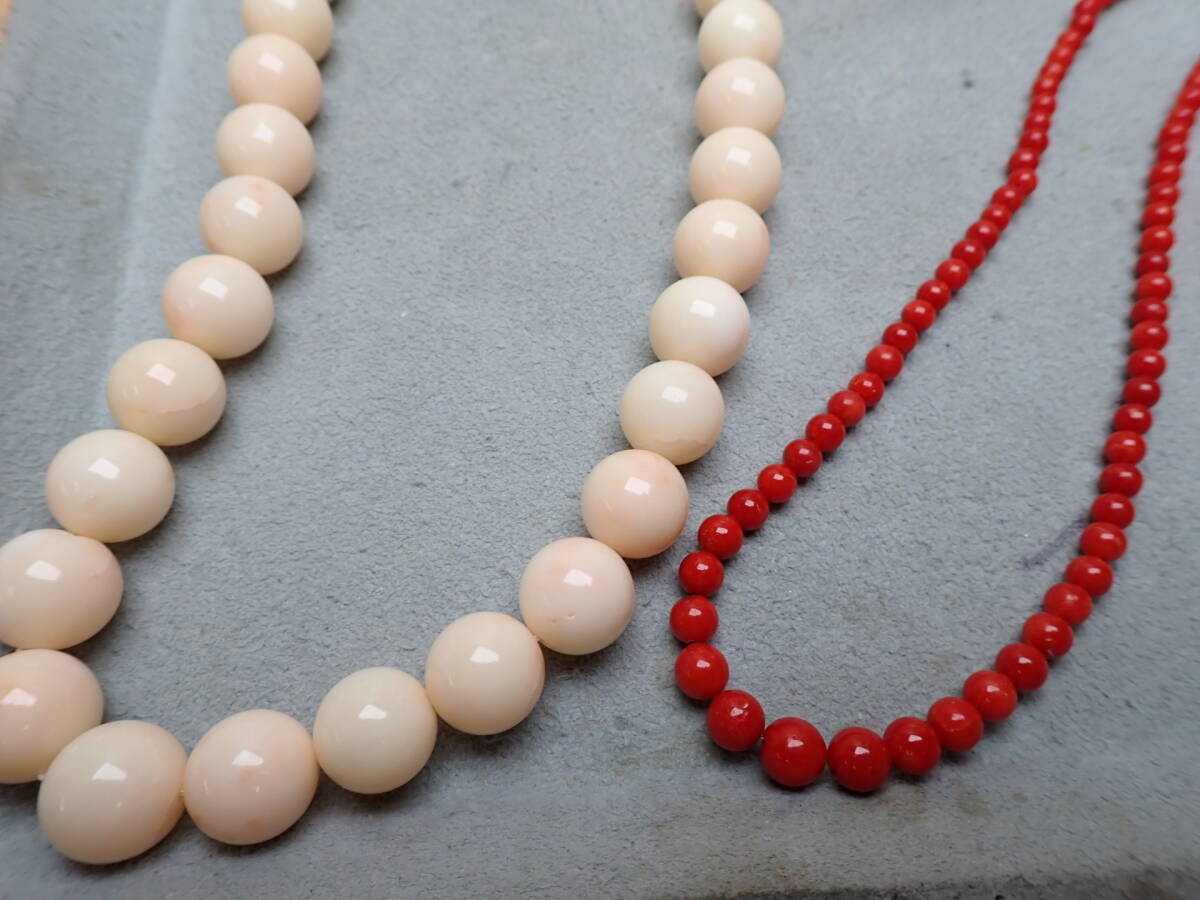 Yahoo!オークション - 1 本珊瑚 彫り物 ネックレス まとめ 267g