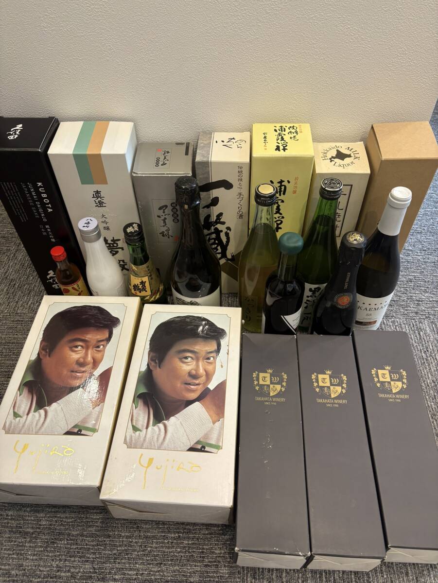 Yahoo!オークション - 【O-446a】お酒おまとめ 日本酒 ワイン 大量 コ...