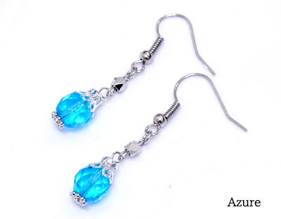 Yahoo!オークション - Azure PCF001.チェコFPピアス＜アクアマリン...