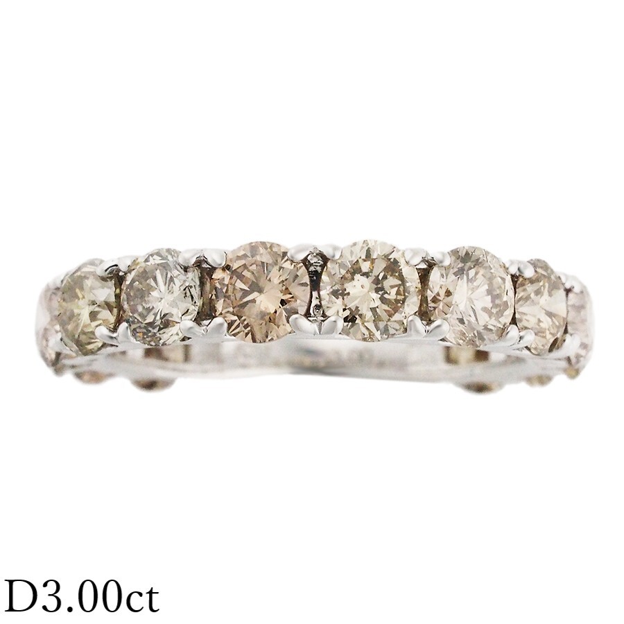 Yahoo!オークション - ダイヤモンド/3.00ct リング K18WG 12号