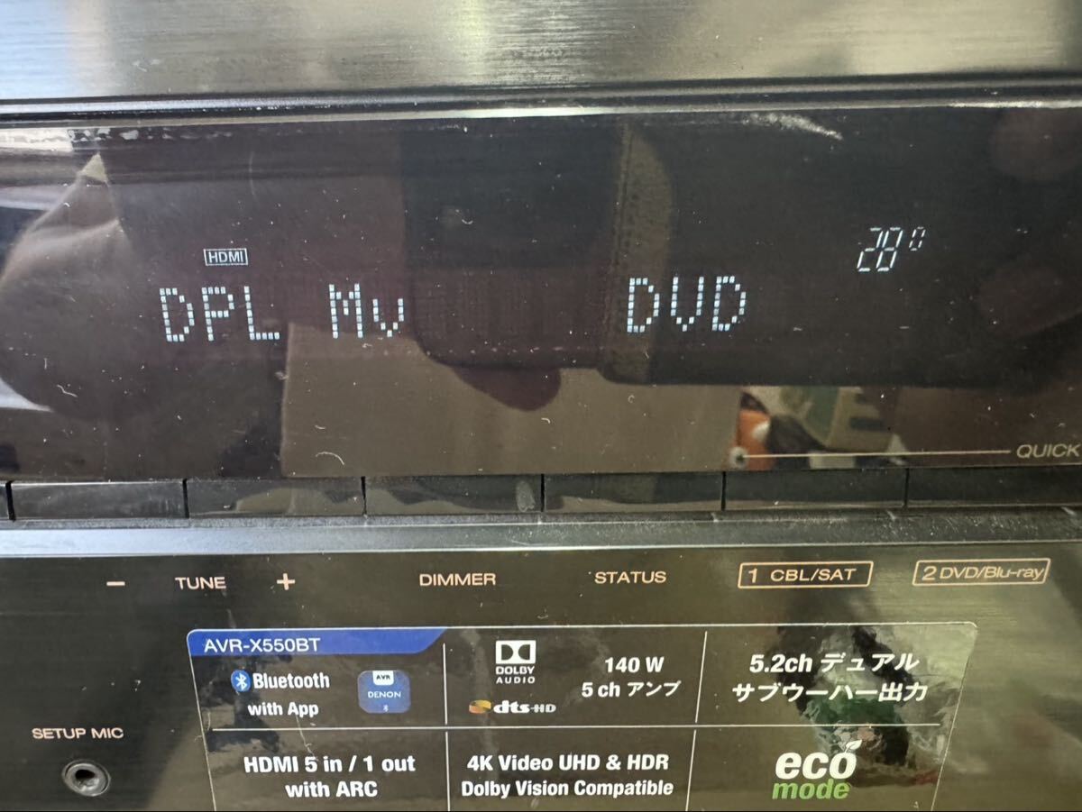 Yahoo!オークション - K314 DENON 5.2ch AVアンプ AVR-X550BT ブラック...