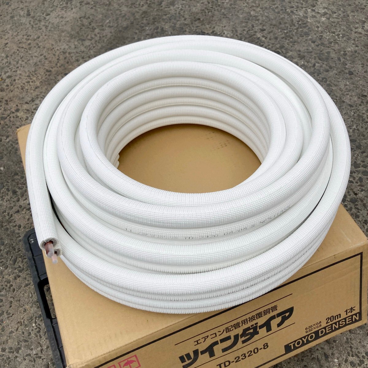 Yahoo!オークション - 浜睦.b539 桃陽電線 ツインダイア エアコン配管...