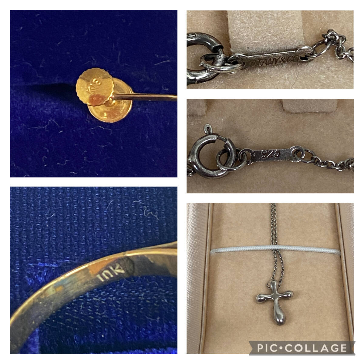 Yahoo!オークション - K18 10K シルバー925 Tiffany pure de paris 天...