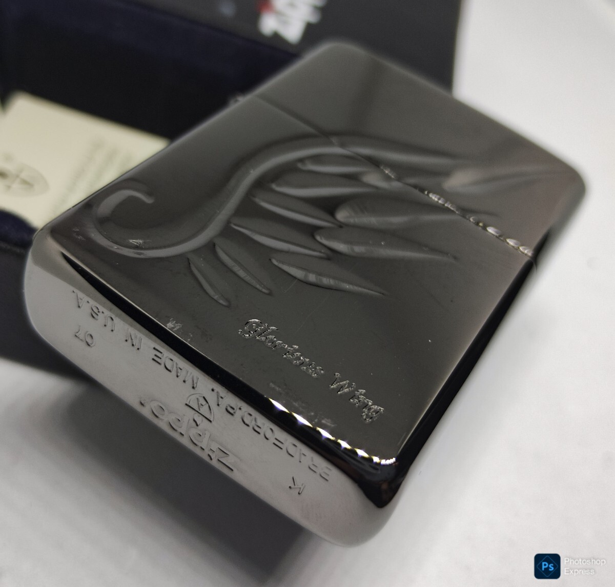 Yahoo!オークション - アーマー ZIPPO 2007年 ウイングメタル ブリリア...