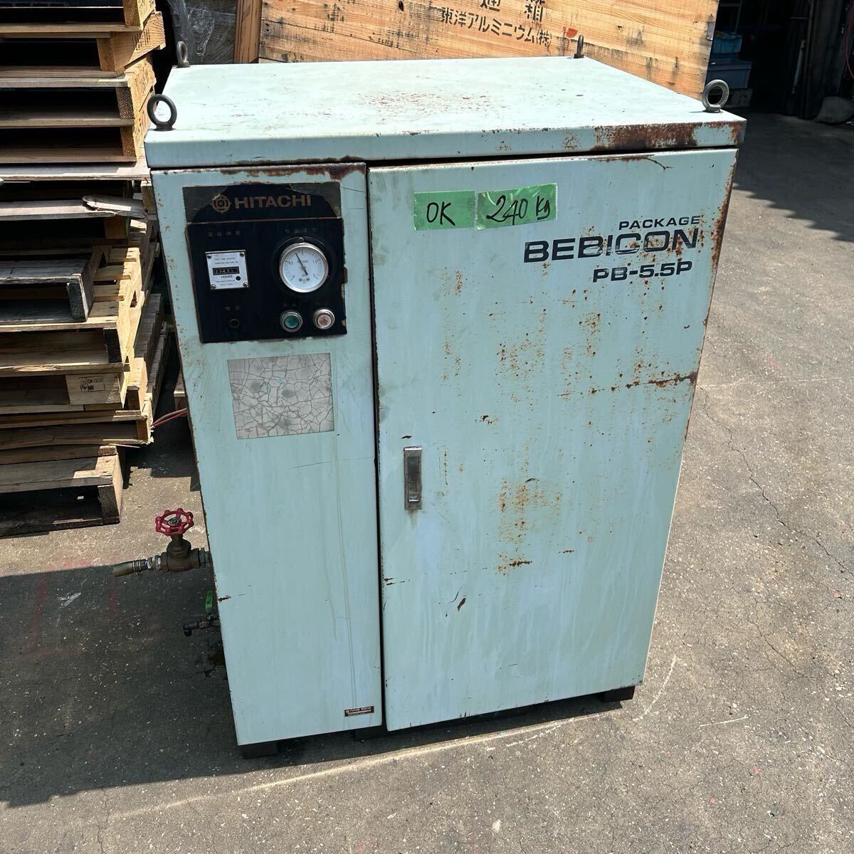 Yahoo!オークション - T1338 HITACHI 日立 コンプレッサー ベビコン PB...