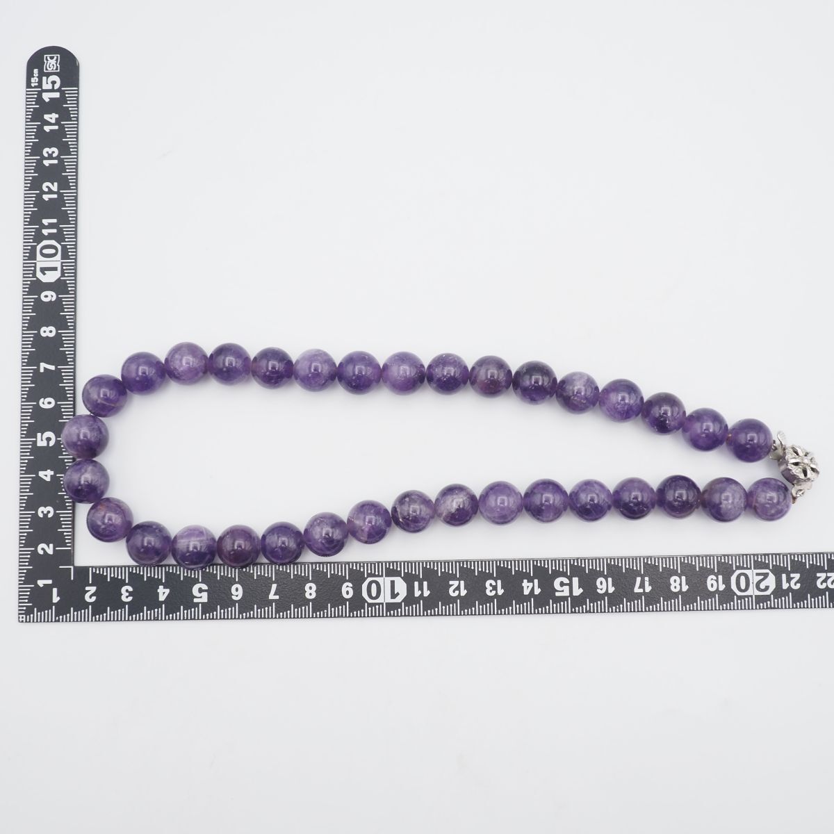 Yahoo!オークション - B096 アメジスト 12.5mm珠 ネックレス デザイン ...