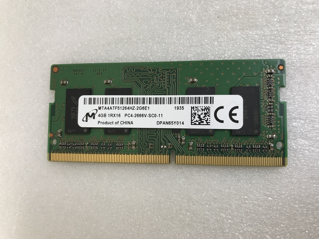 Yahoo!オークション - MICRON 1RX16 PC4-2666V-SC0-11 4GB DDR4 2666V ...