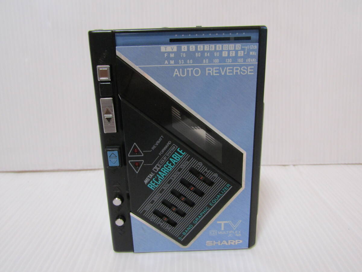 Yahoo!オークション - B0540 SHARP JC-N8(BL) PORTABLE RADIO CASSETTE...
