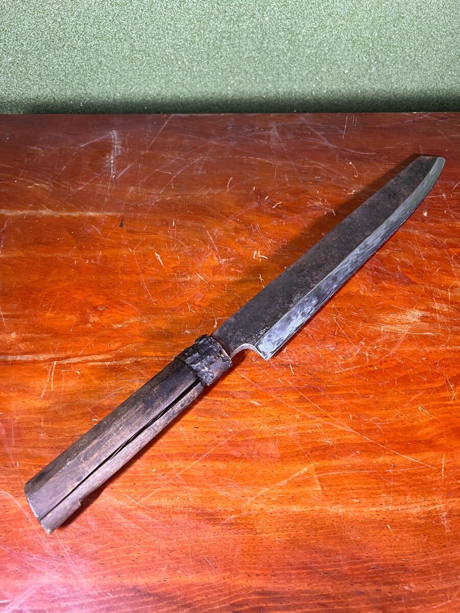 Yahoo!オークション - 管AT2 時代物 手打鍛造 牛刀 刃長30cm