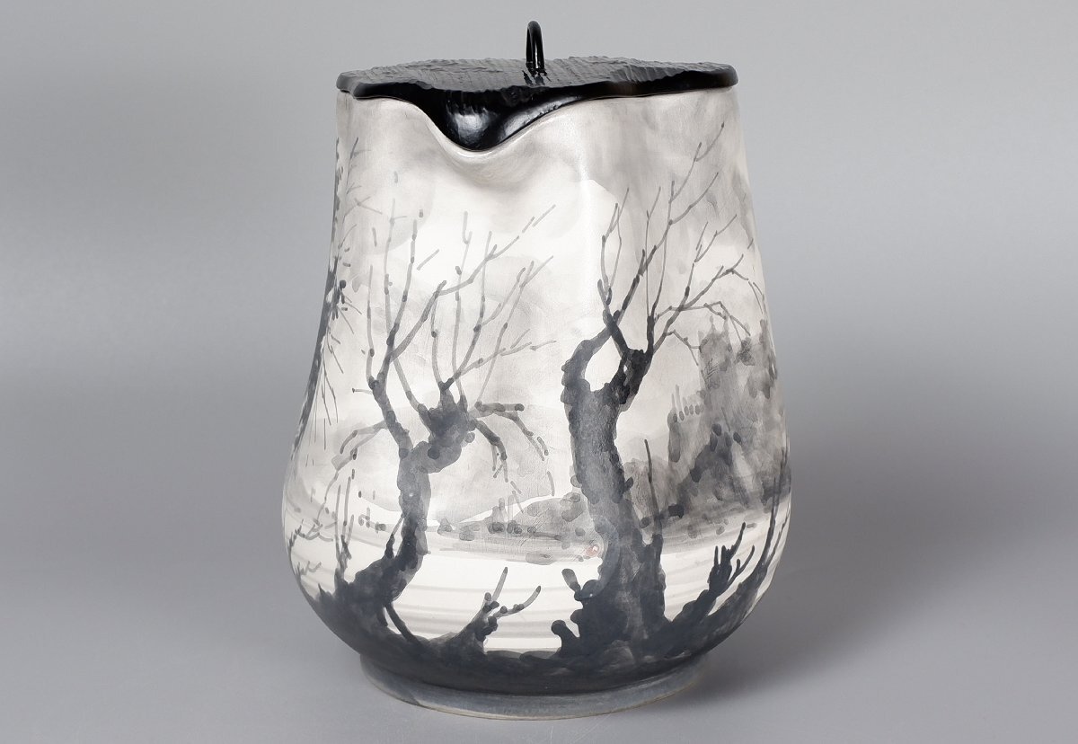 Yahoo!オークション - 【MKA】外国作家 イタリア製水指 素晴らしい塗蓋...