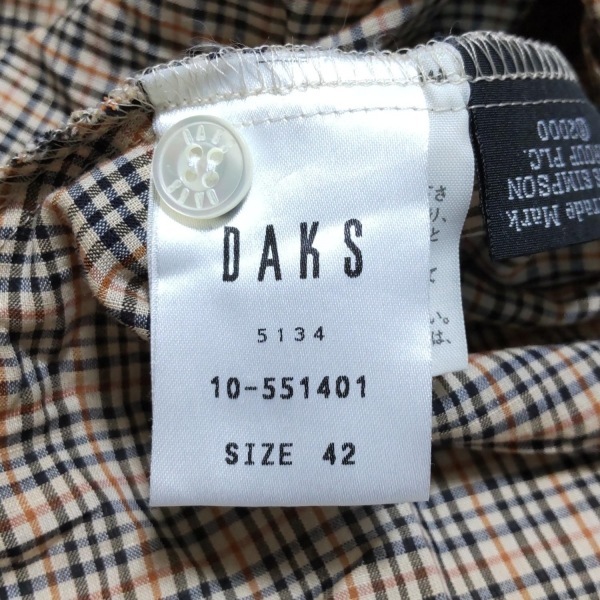 Yahoo!オークション - ダックス DAKS 七分袖シャツブラウス サイズ42 X...