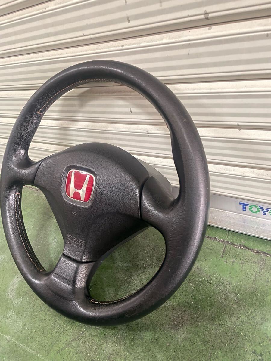 ホンダ シビック タイプR EP3 純正 ステアリング MOMO HONDA CIVIC Type-R DC5 FD2 EU1 CL7 ハンドル EK9 DC2 CL1 赤バッジ エンブレム ...