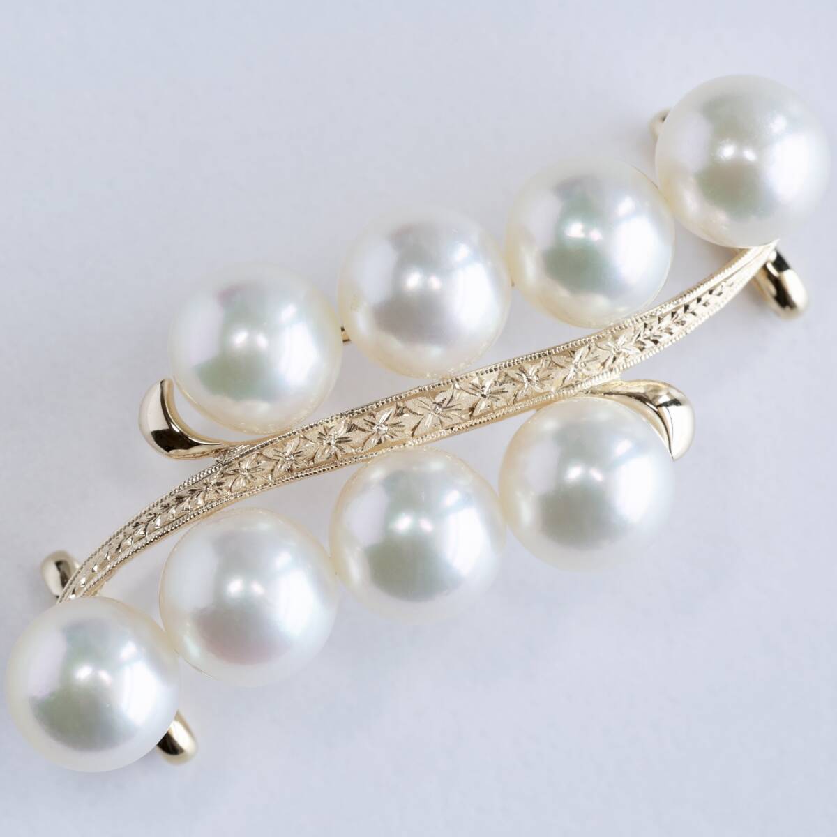 Yahoo!オークション - K14 ミキモト 帯留 あこや真珠 7.8mm前後 御木本...