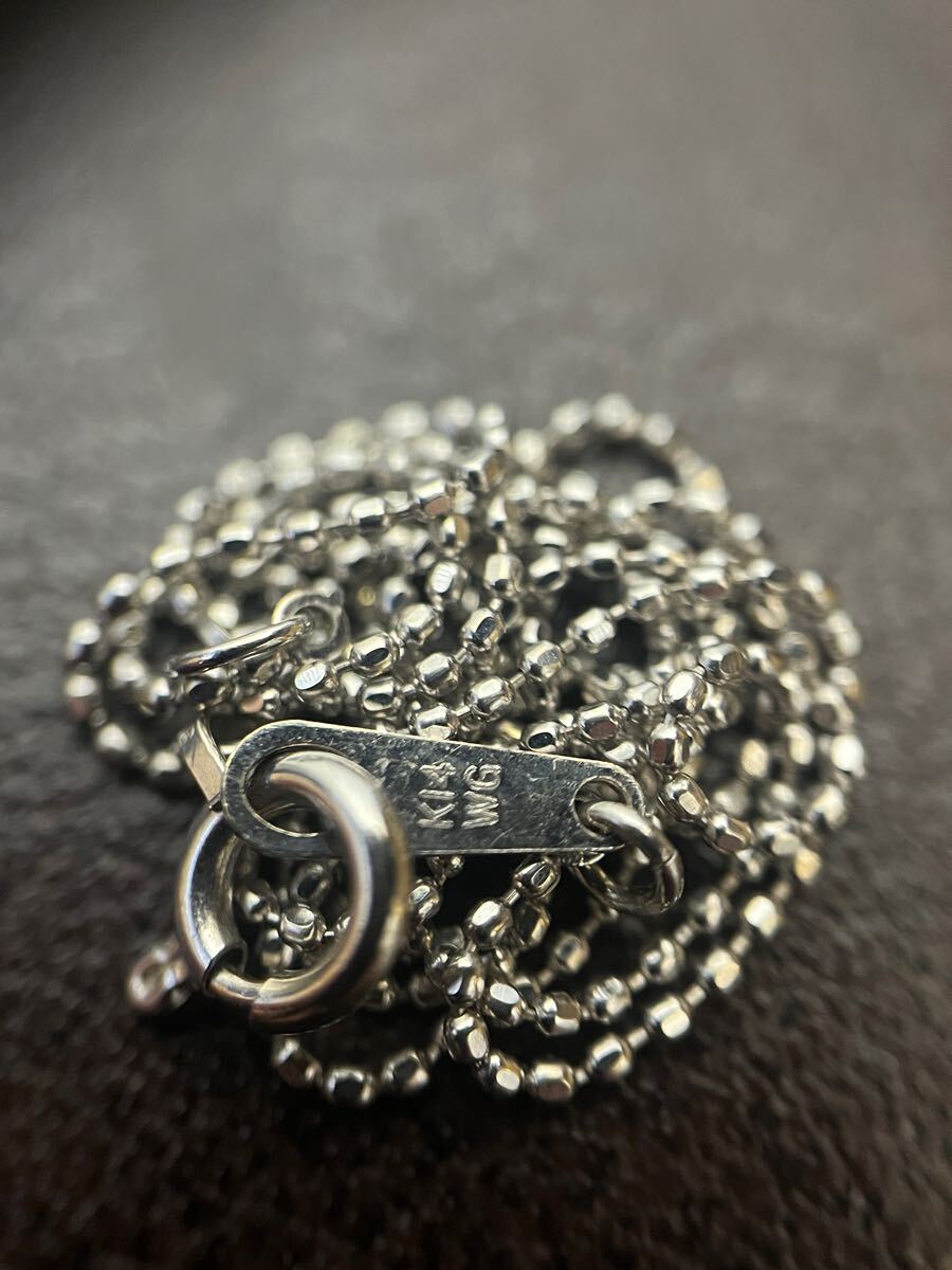 Yahoo!オークション - K14 K14WG ボールチェーン ネックレス 14金 約40...