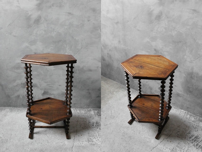 Yahoo!オークション - アンティーク フランス ウッド サイドテーブル