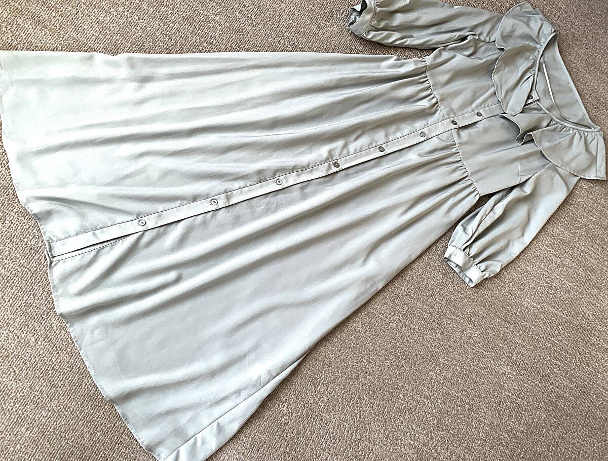 Yahoo!オークション - 517 ロングワンピース ライトグレー