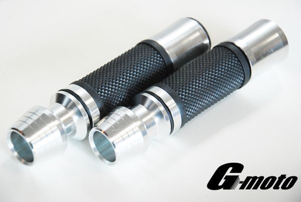 Yahoo!オークション - Z4-1SV アルミ製 グリップ バーエンド一体型 銀 ...