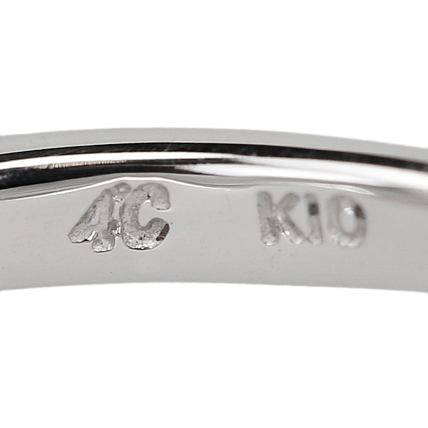 Yahoo!オークション - 4℃ ダイヤモンド リング K10WG 透かし 華奢 細...